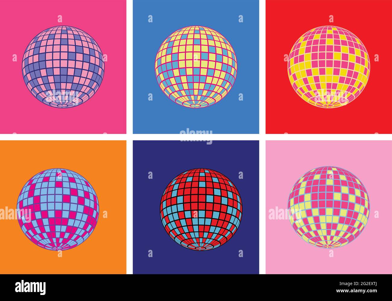 Disco Ball Vector Illustration Pop Art Style Stock Vector Image & Art ...