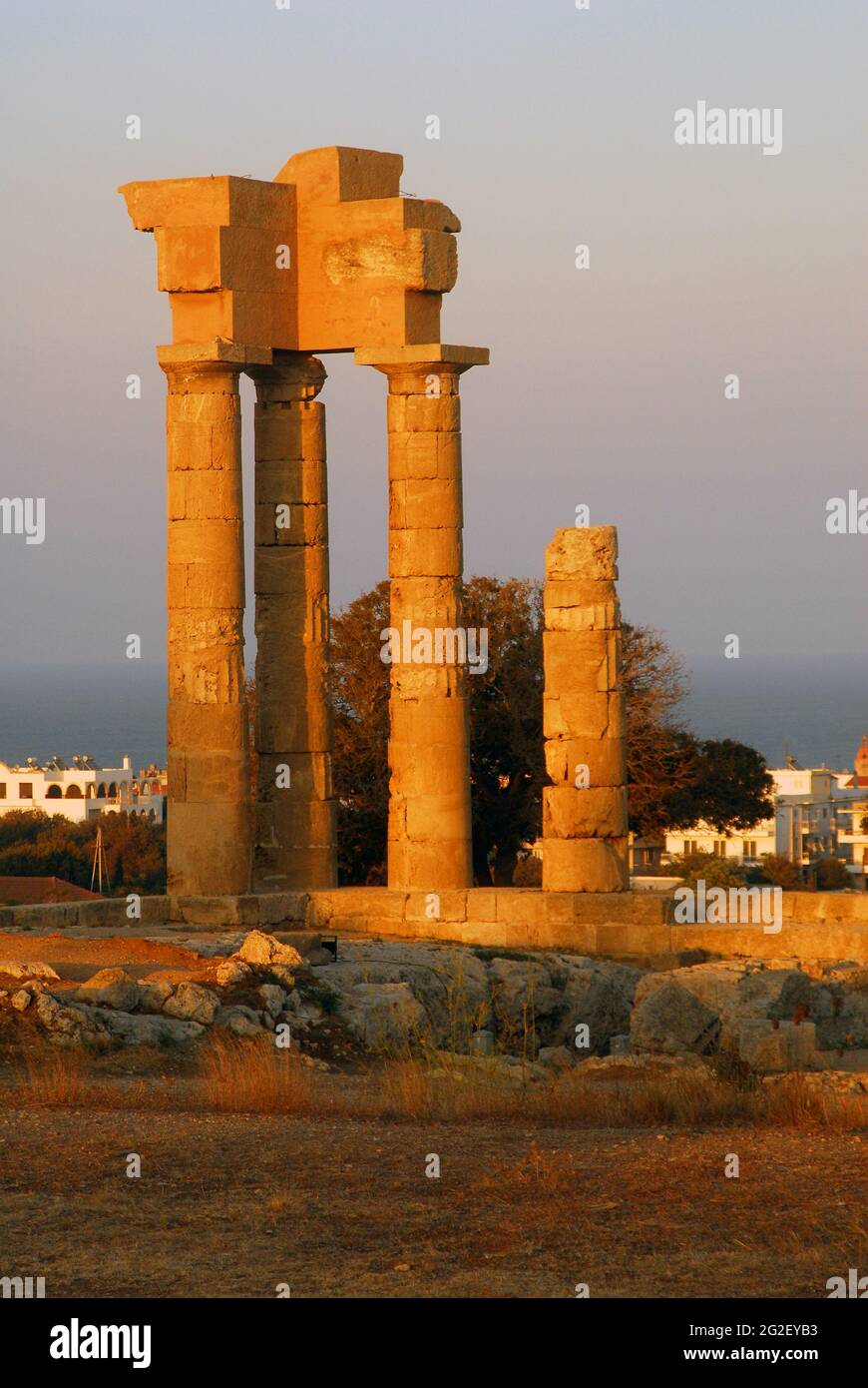 Greece, Rhodes island the city monte smith hill - the citadel 02 Stock ...