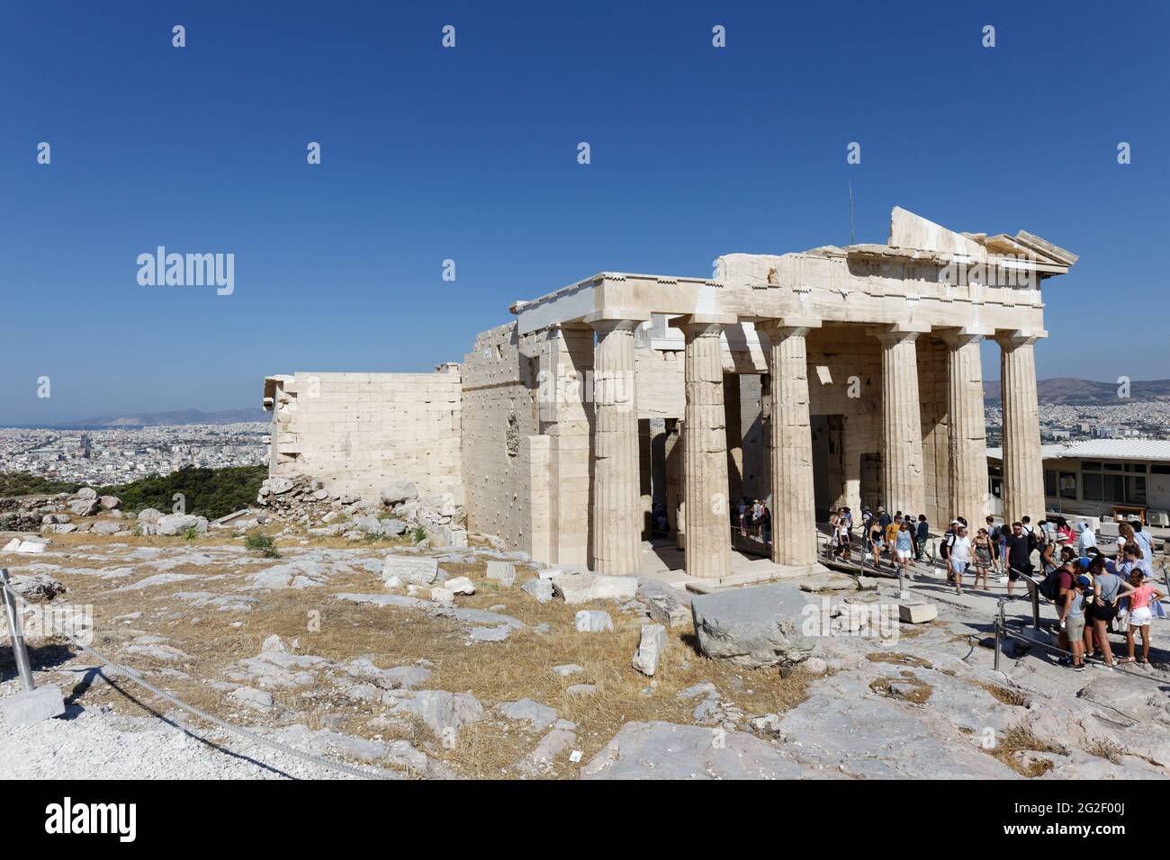Propylaea Acropolis of Athens - Athens Greece Stock Photo - Alamy