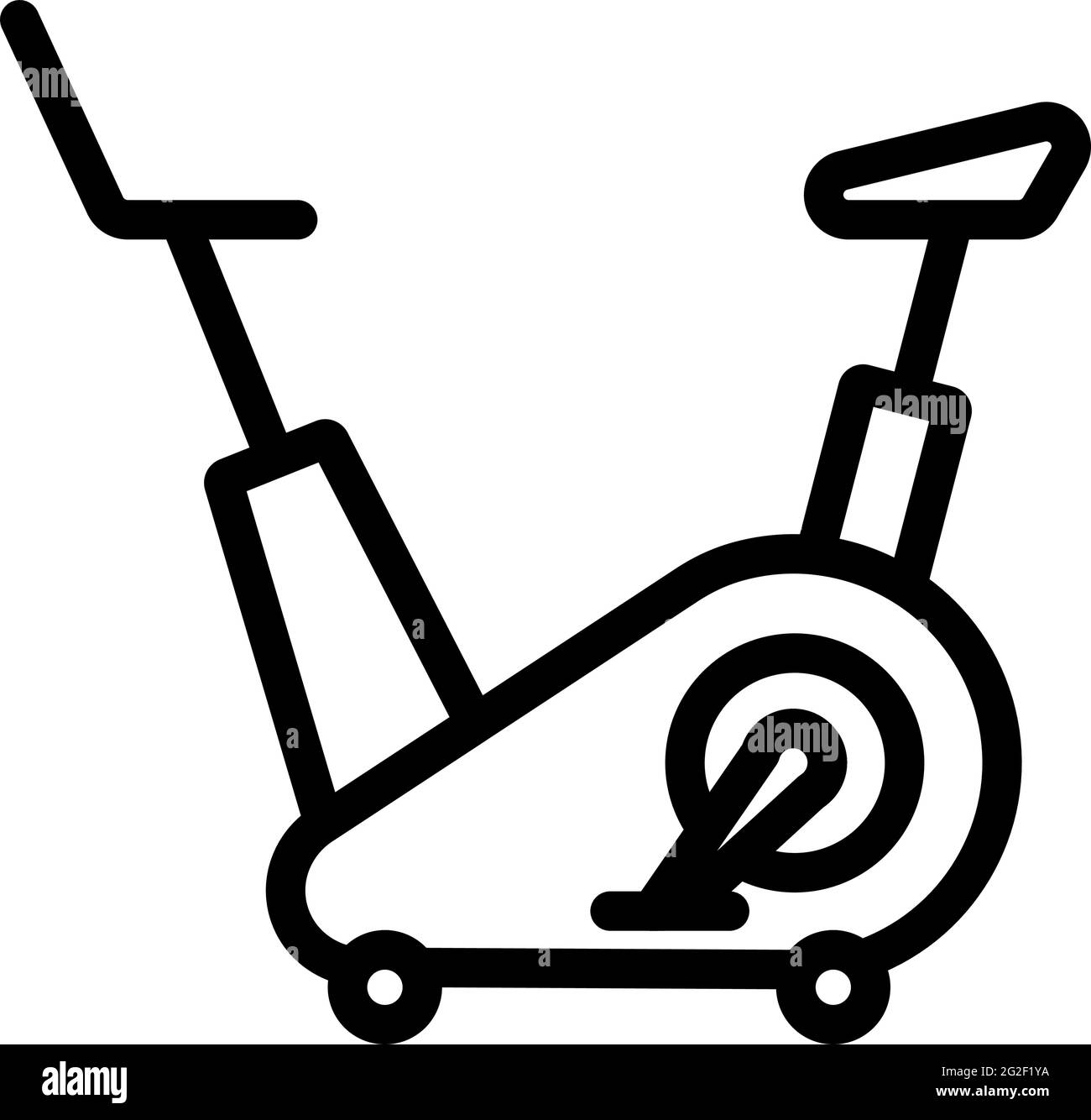 Icon Of Exercise Bicycle. Bold outline design with editable stroke ...