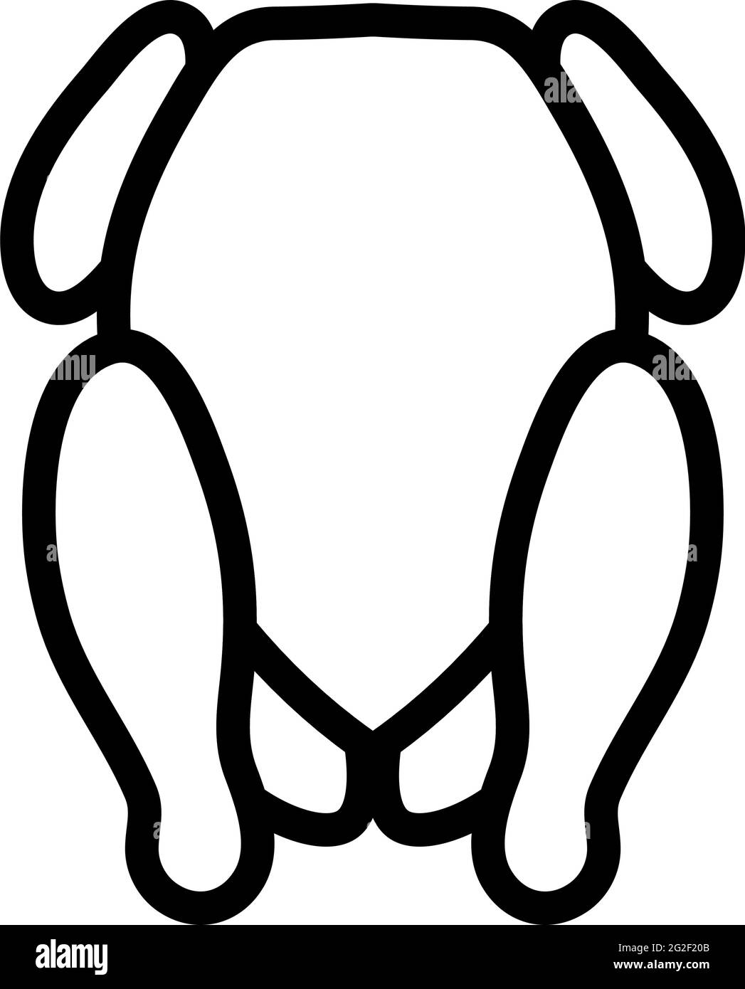 Chicken Icon. Bold outline design with editable stroke width. Vector ...