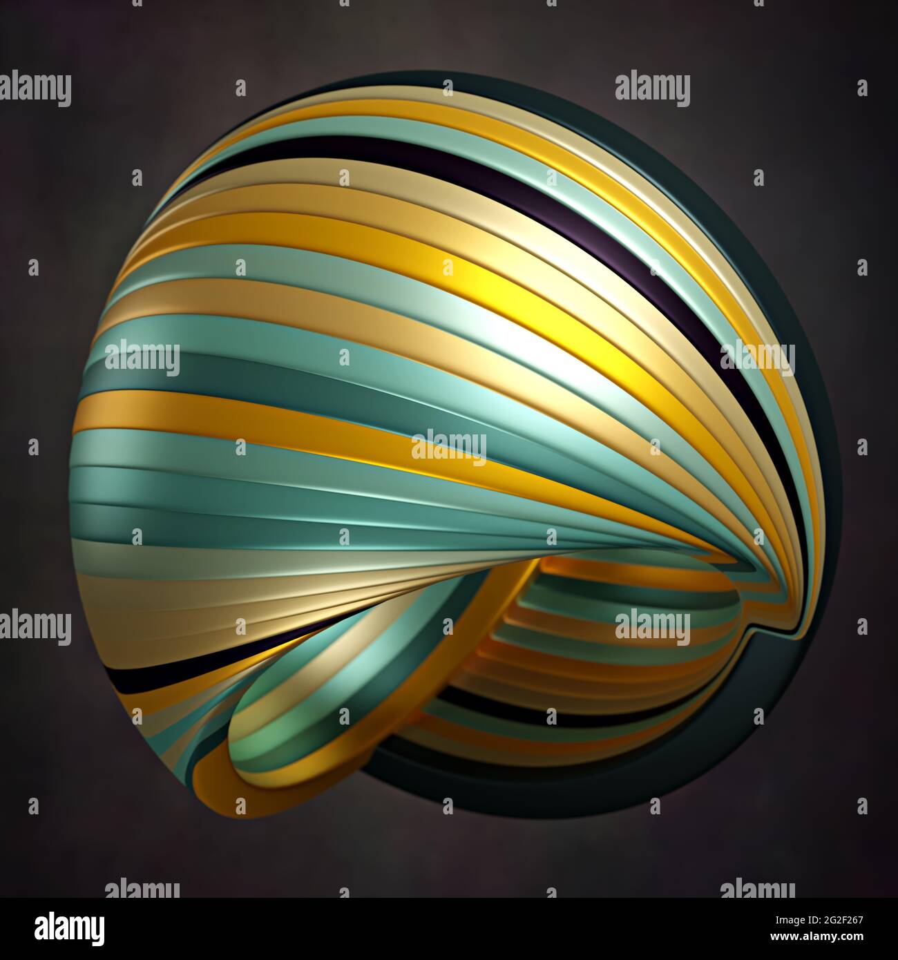 abstract 3D illustration with different geometric figures made of ...