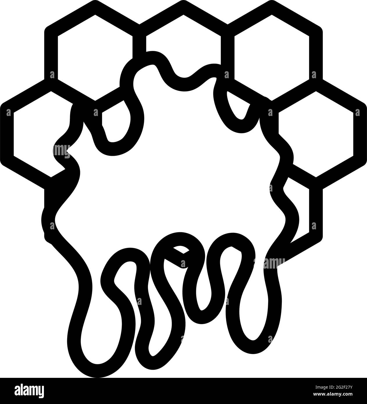 Honey Icon. Bold outline design with editable stroke width. Vector ...