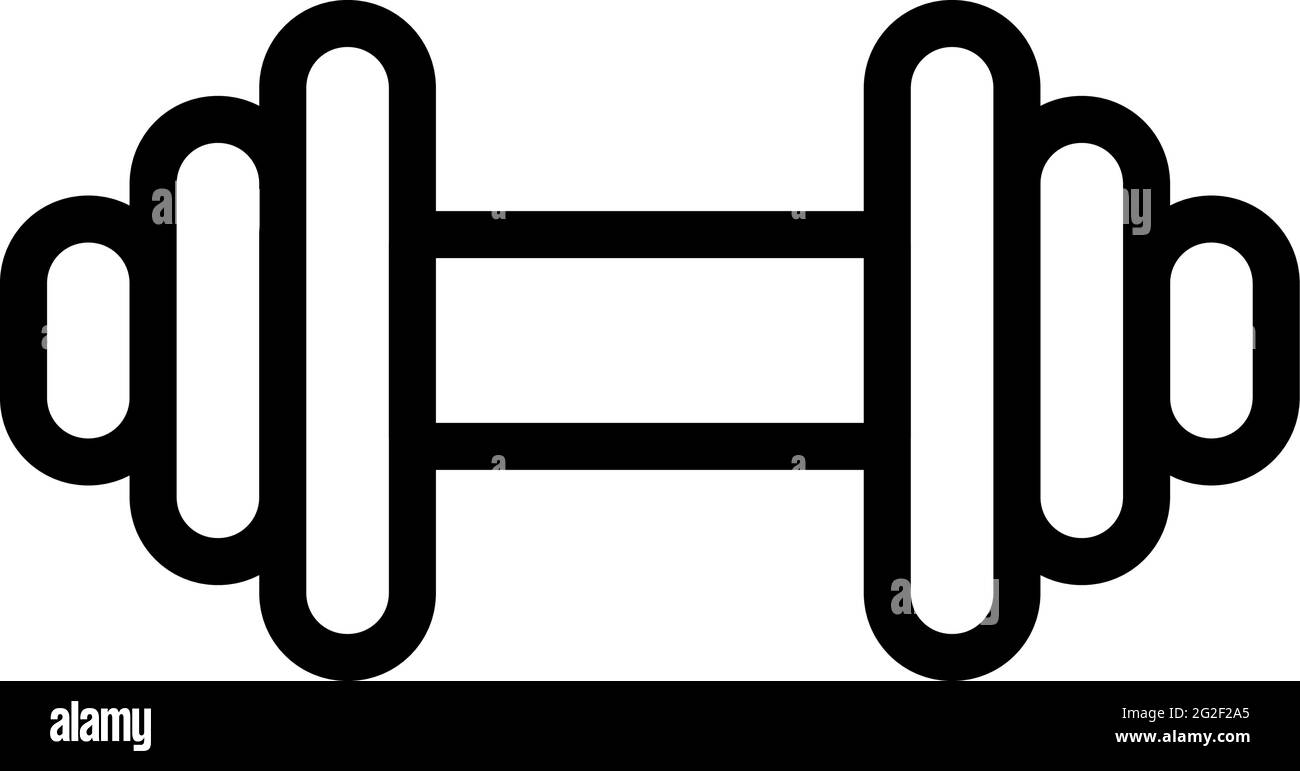 Icon Of Dumbbell. Bold outline design with editable stroke width ...