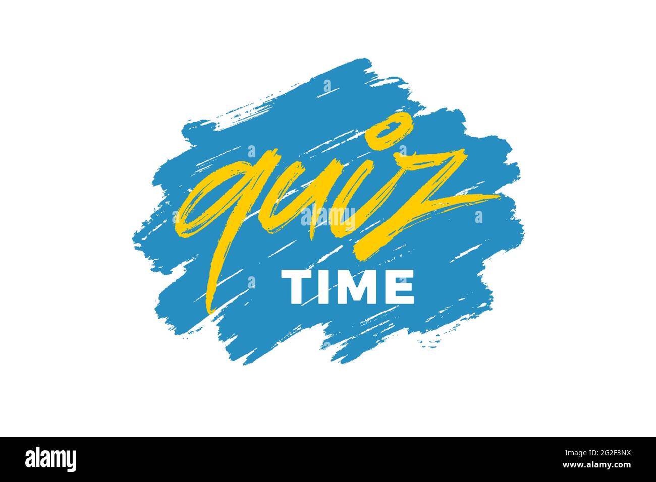 Quiz time vector lettering Stock Vector Image & Art - Alamy