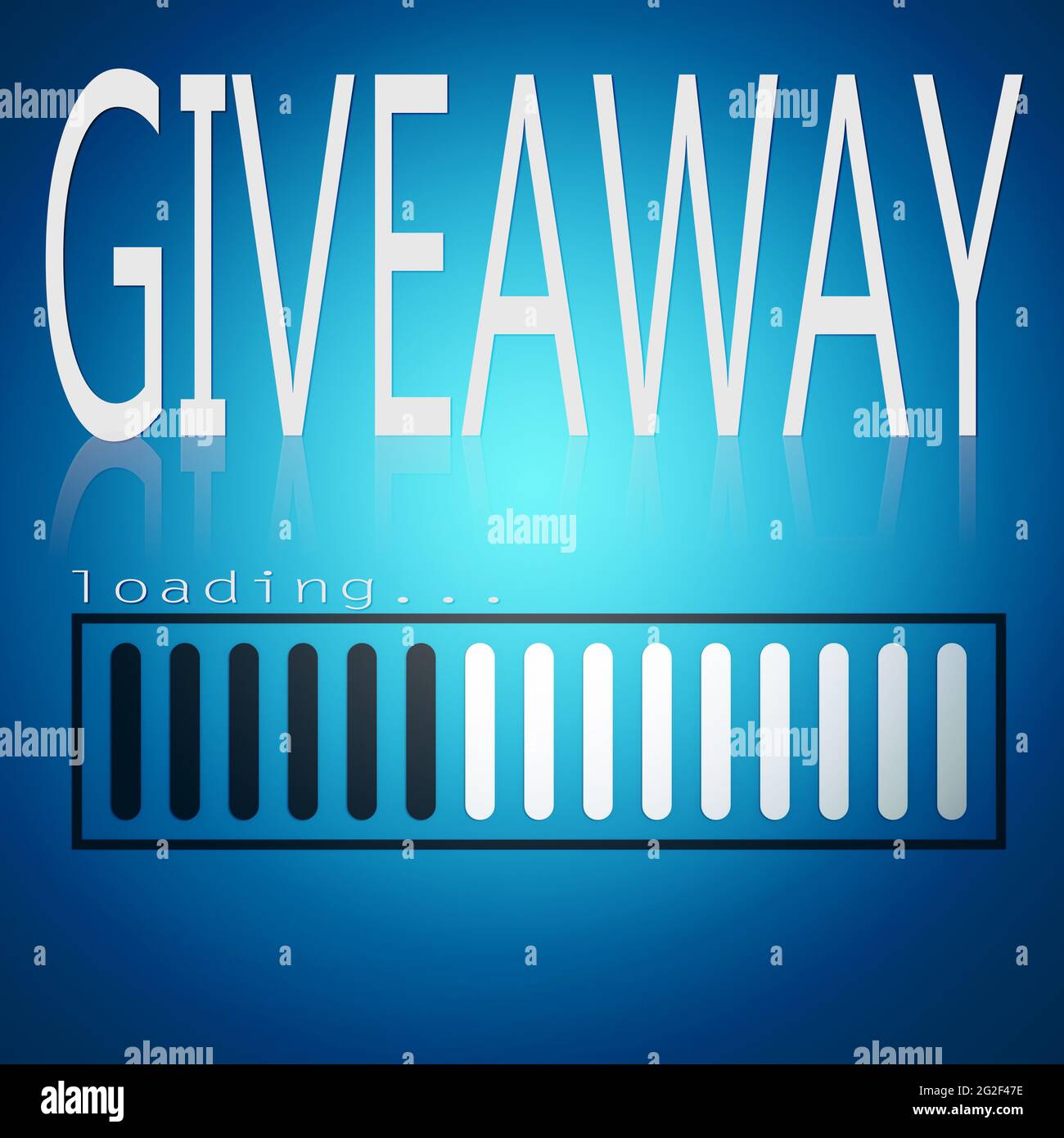 Giveaway word with blue loading bar, 3D rendering Stock Photo - Alamy