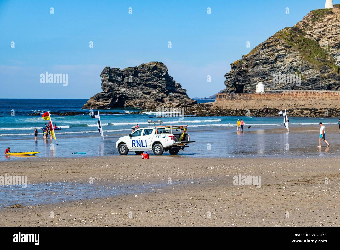 Keeping You Beach Safe - RNLI Lifeguard Truck on Portreath Beach ...