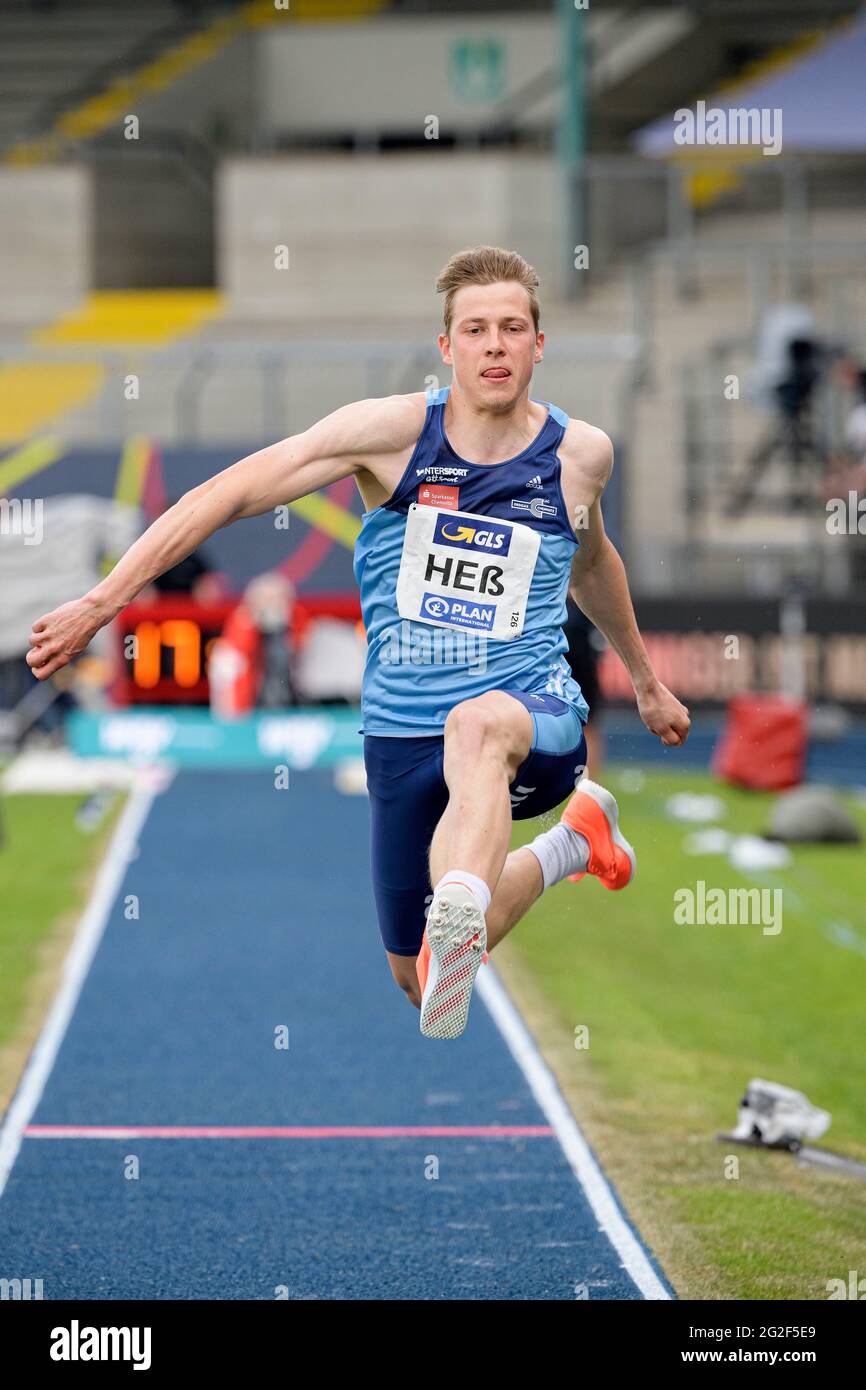 Winner, German champion, triple jumper Max HESS (LAC Erdgas Chemnitz ...