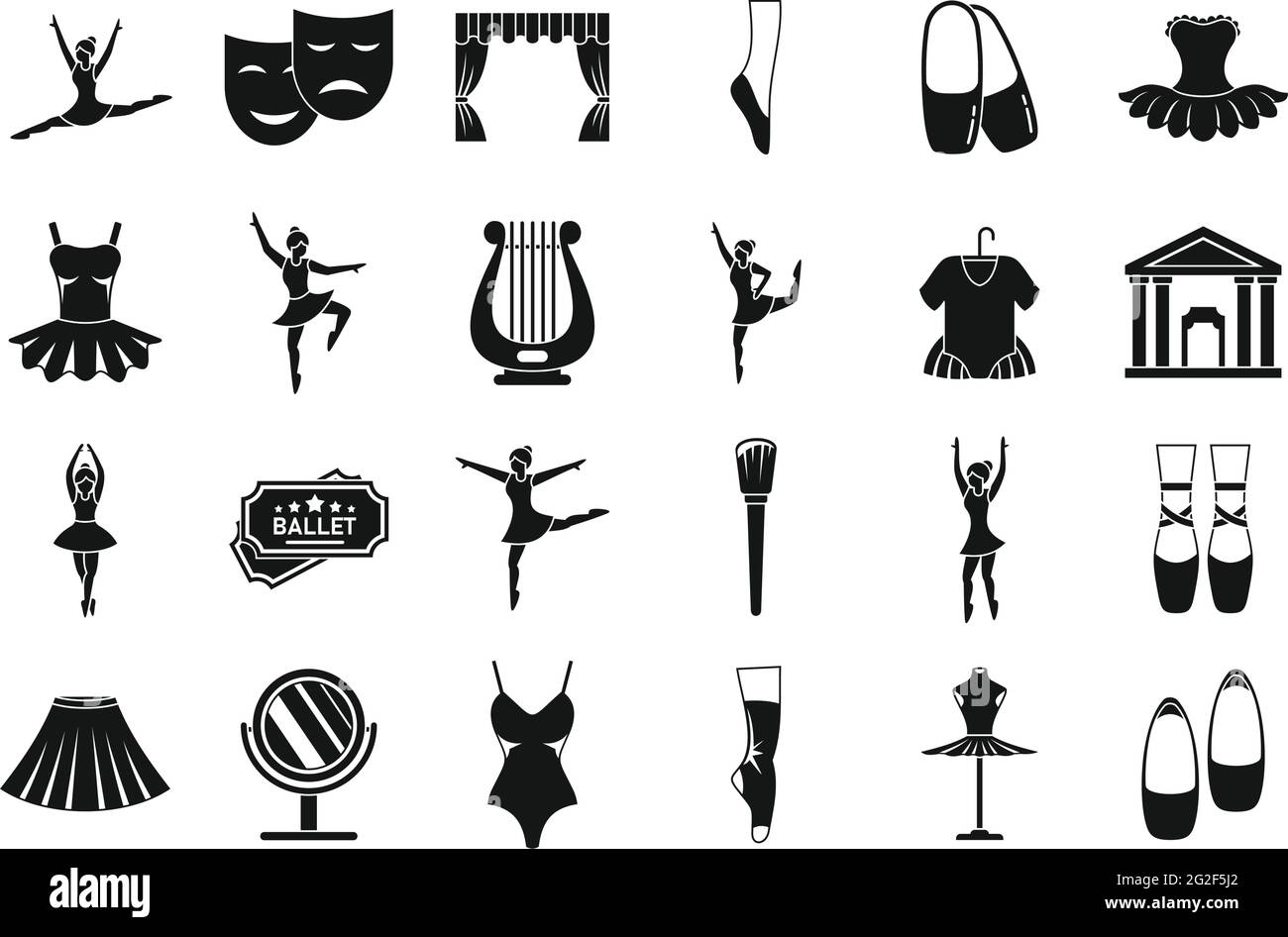 Ballet dance icons set, simple style Stock Vector Image & Art - Alamy