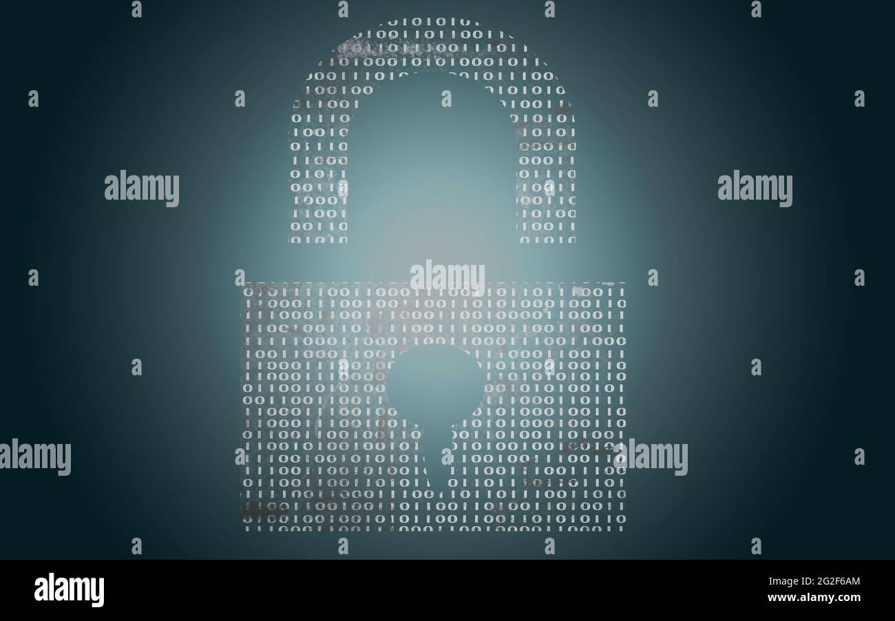 Closed Padlock on digital background, 3D rendering Stock Photo - Alamy