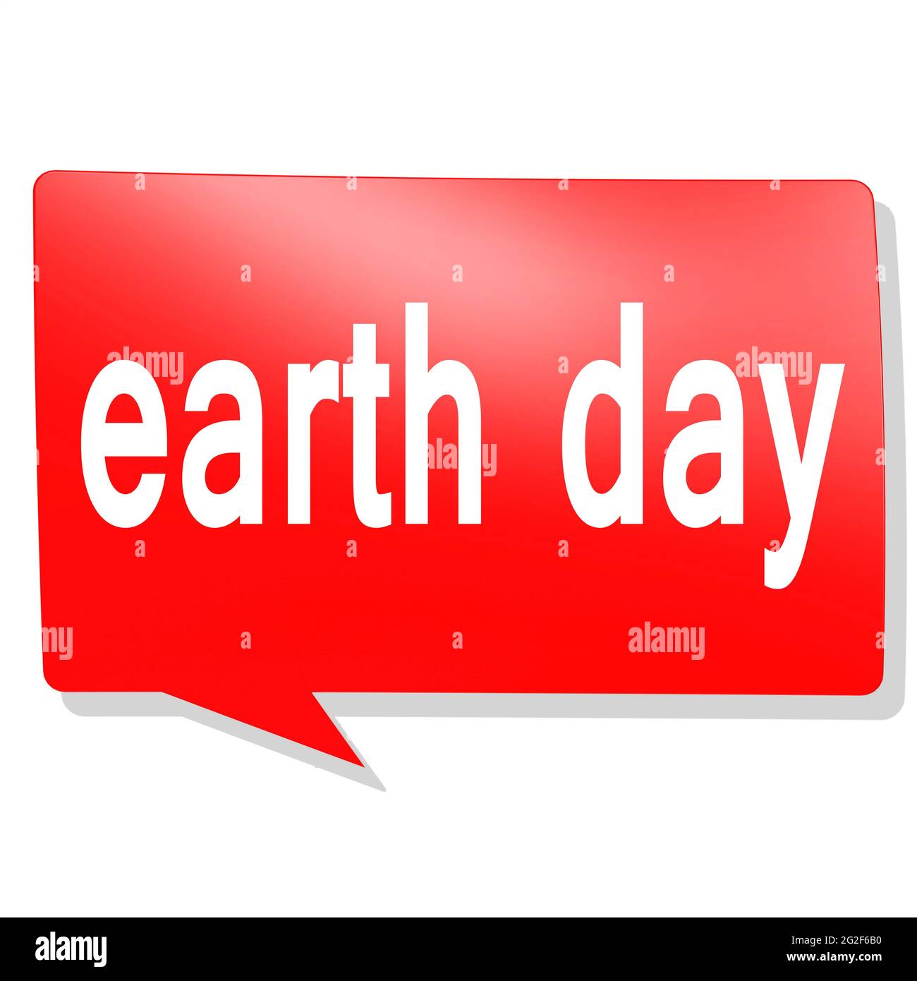 Earth day word on red speech bubble, 3D rendering Stock Photo - Alamy