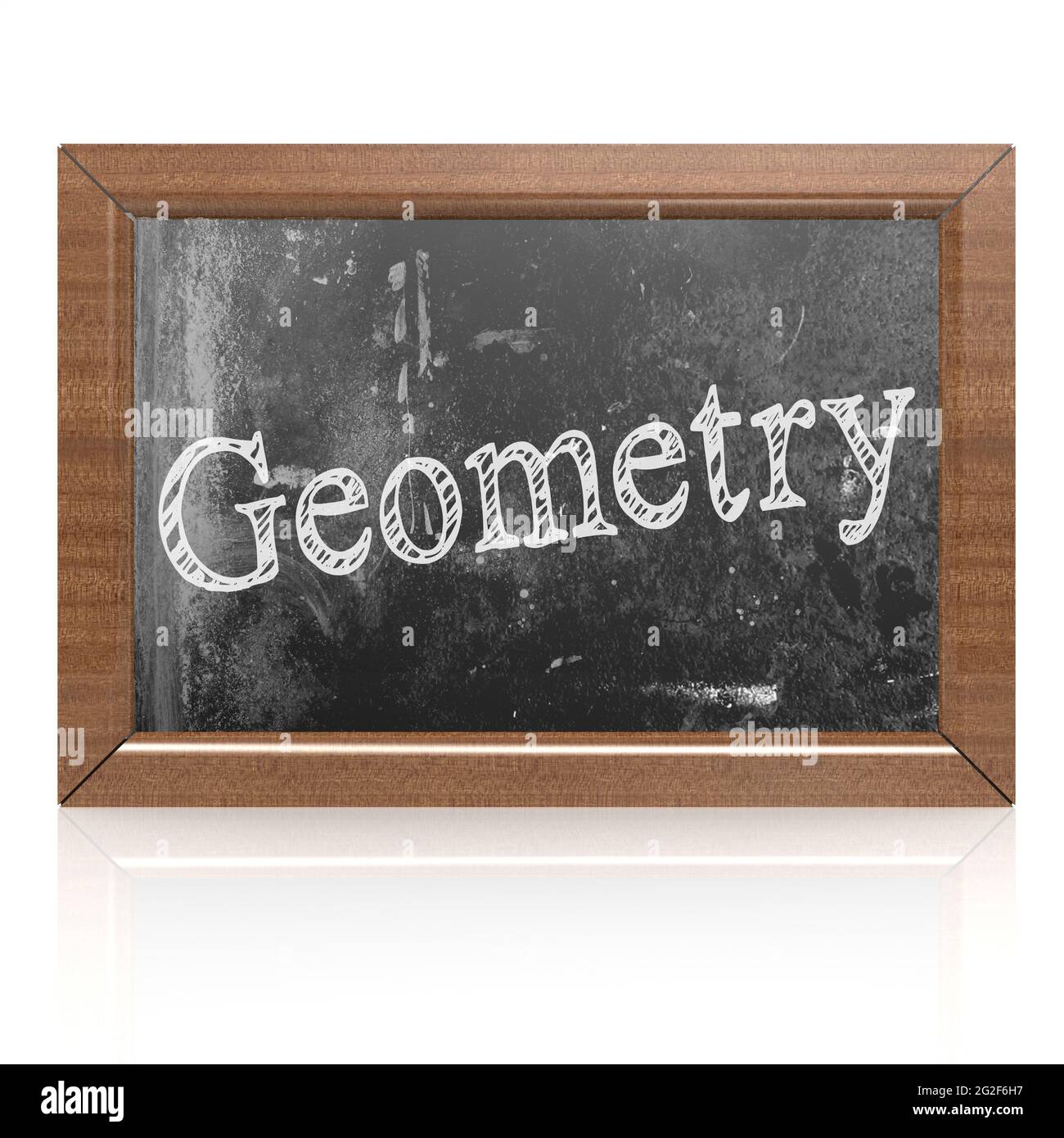 Geometry written on blackboard, 3D rendering Stock Photo - Alamy
