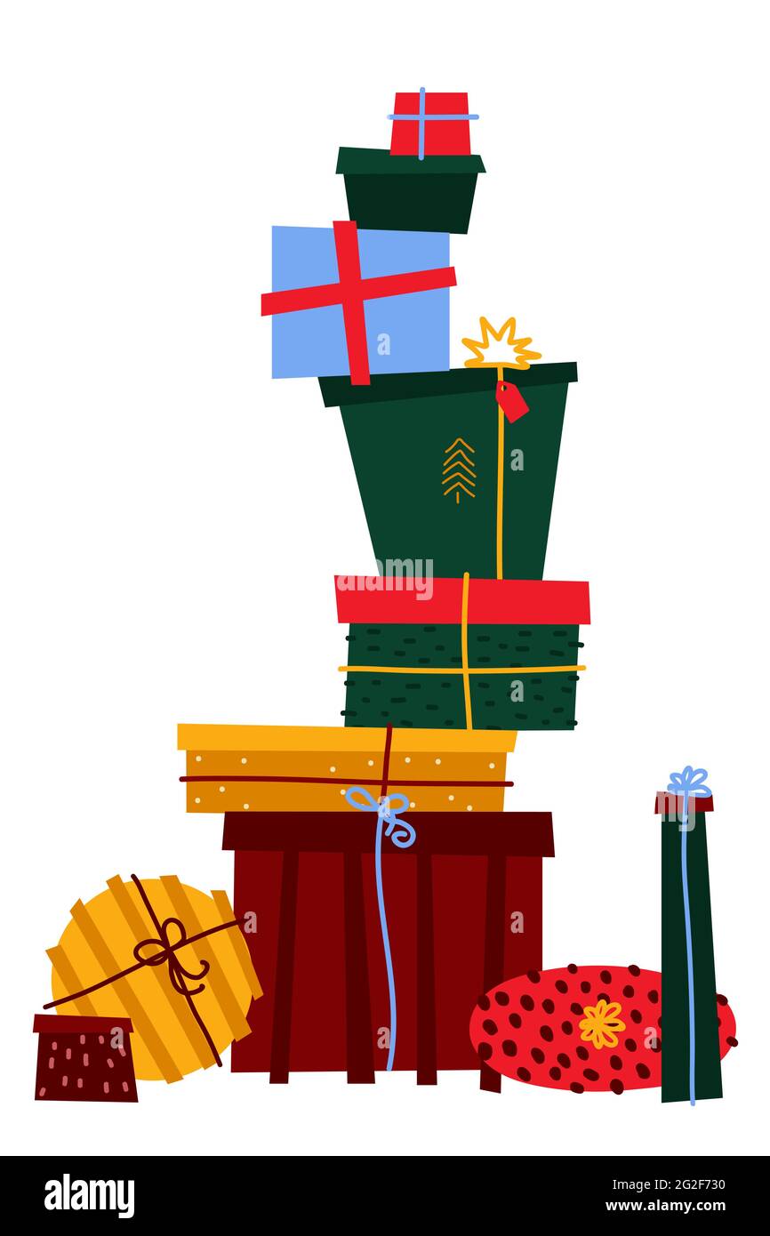 Stack Of Christmas Presents Clipart