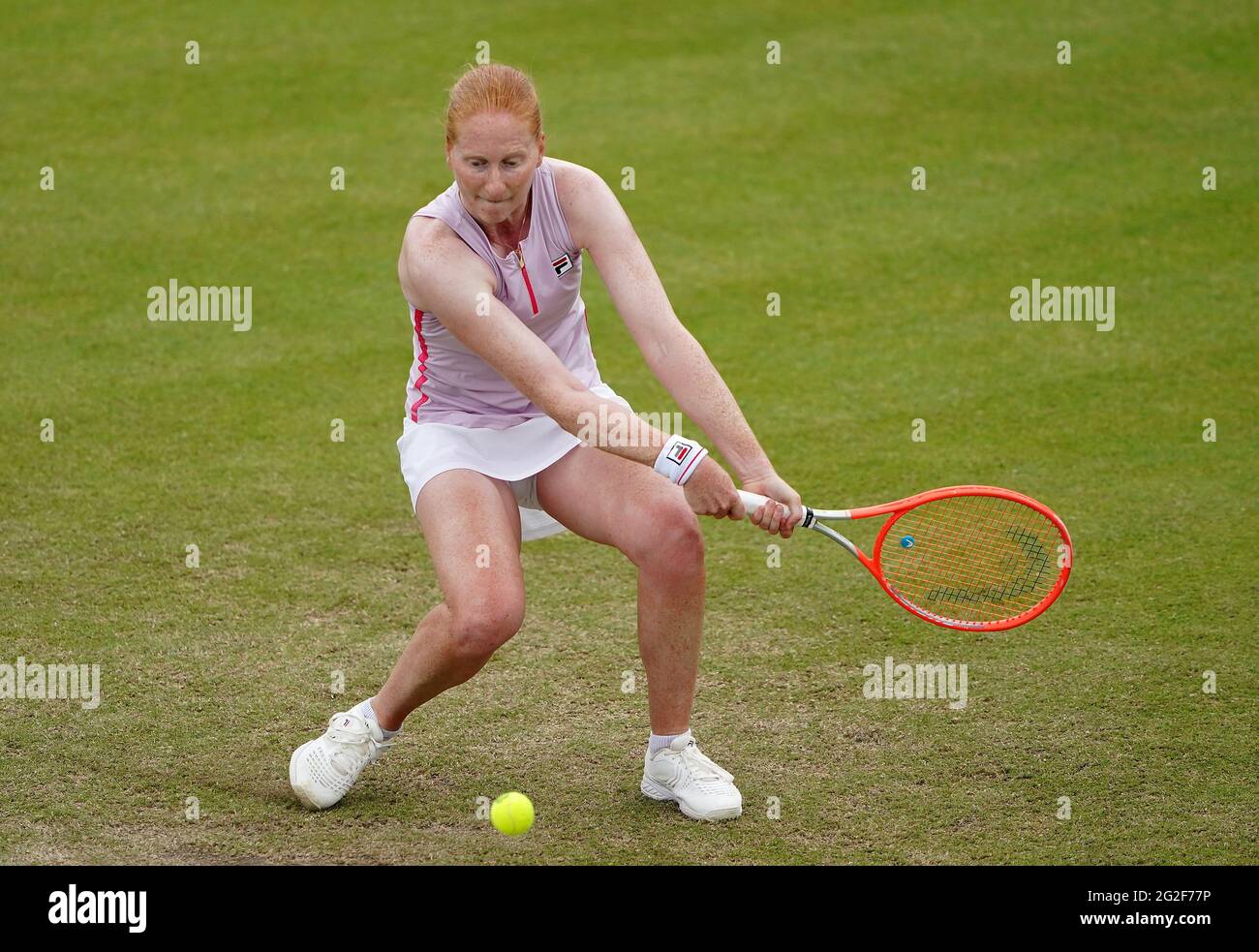Alison Van Uytvanck in action during her WTA Quarter Final match ...