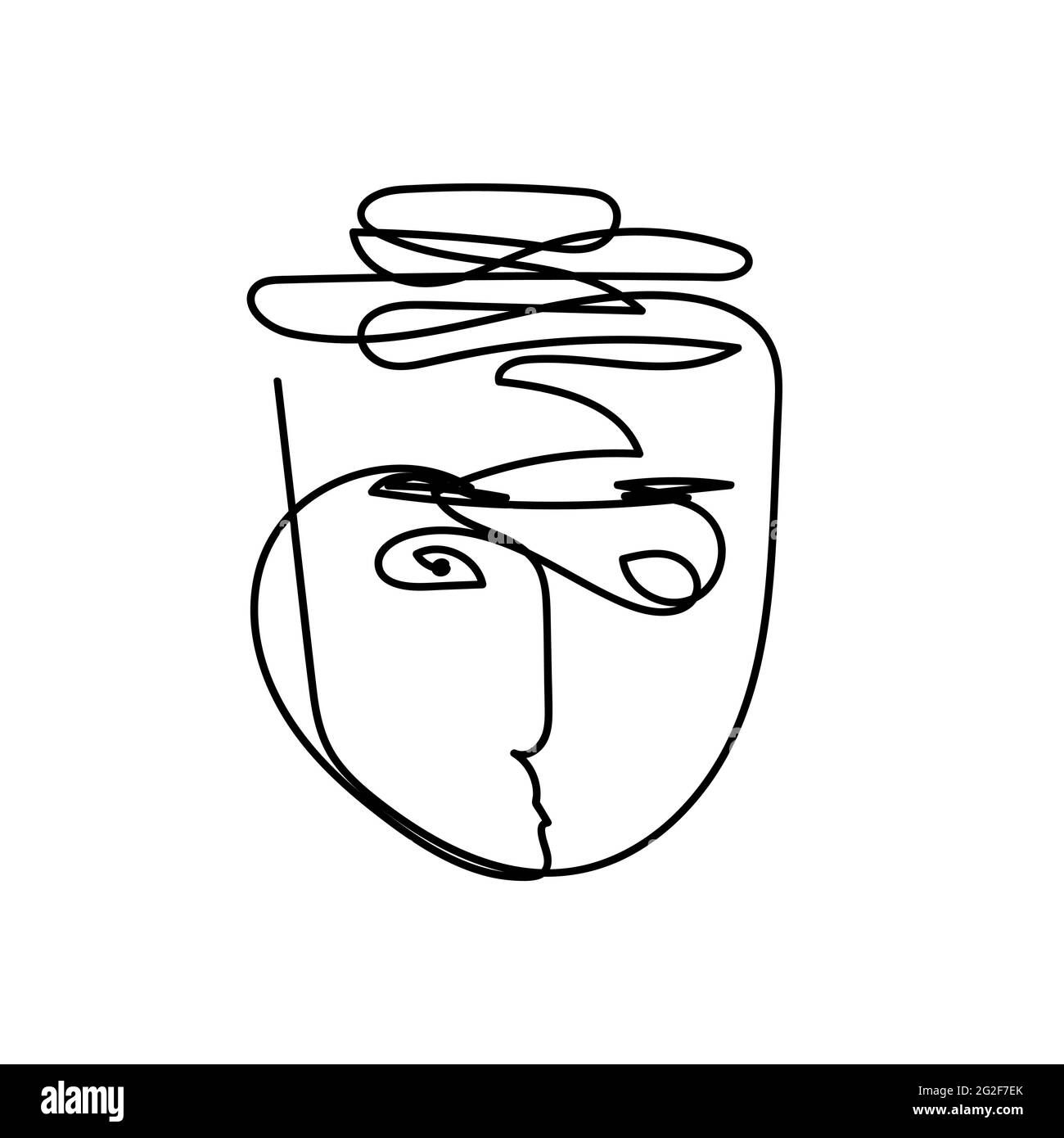 Face Drawing Outline Man