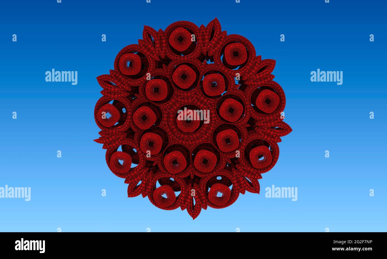 Red fractal hi-res stock photography and images - Alamy
