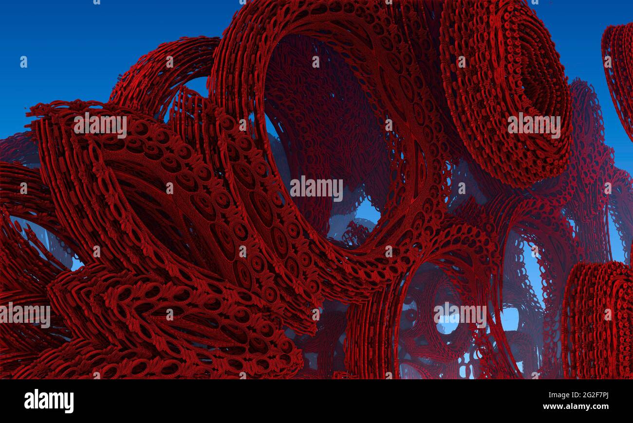 Red fractal hi-res stock photography and images - Alamy
