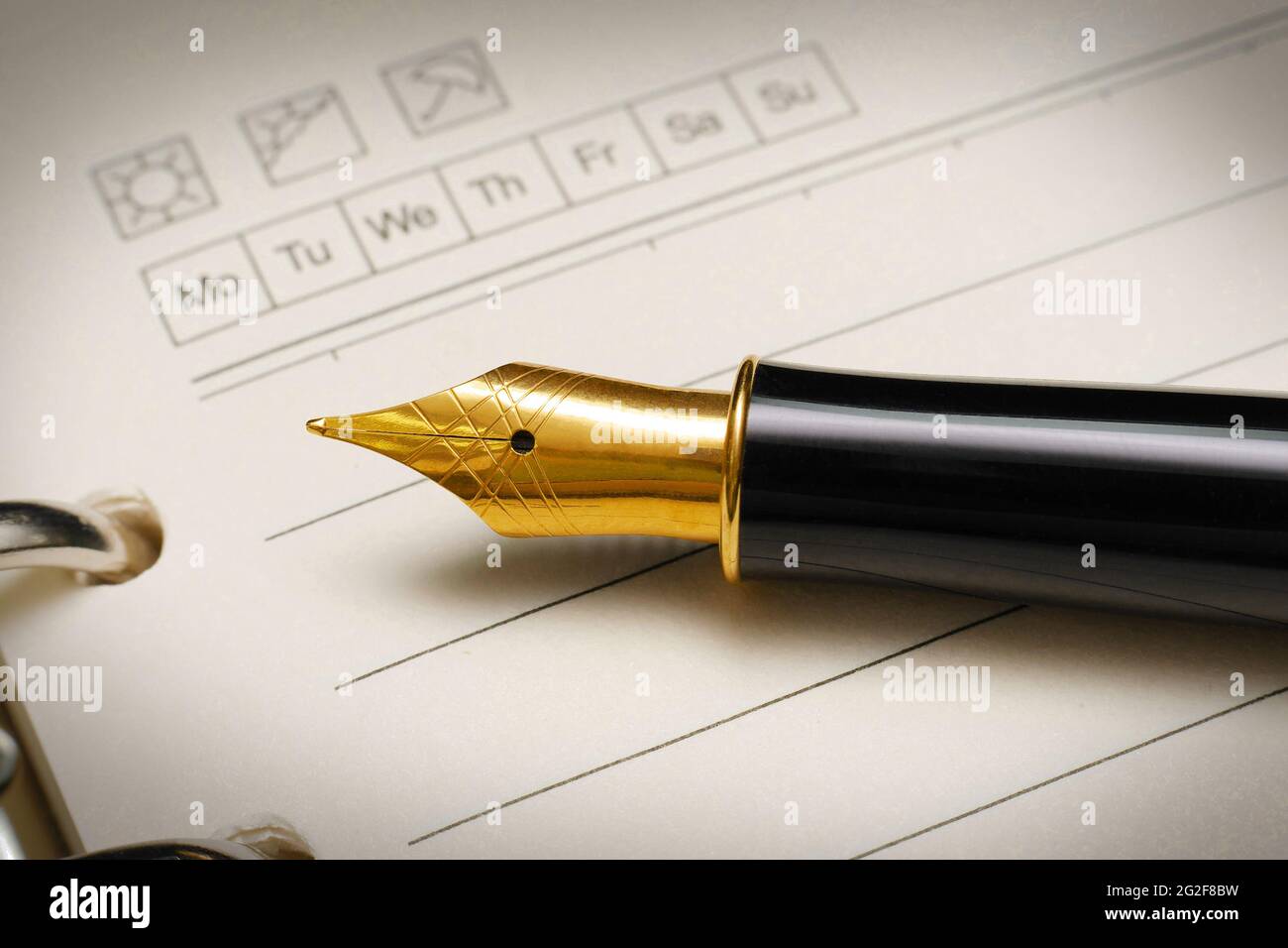 Stylish open notebook pen hi-res stock photography and images - Alamy