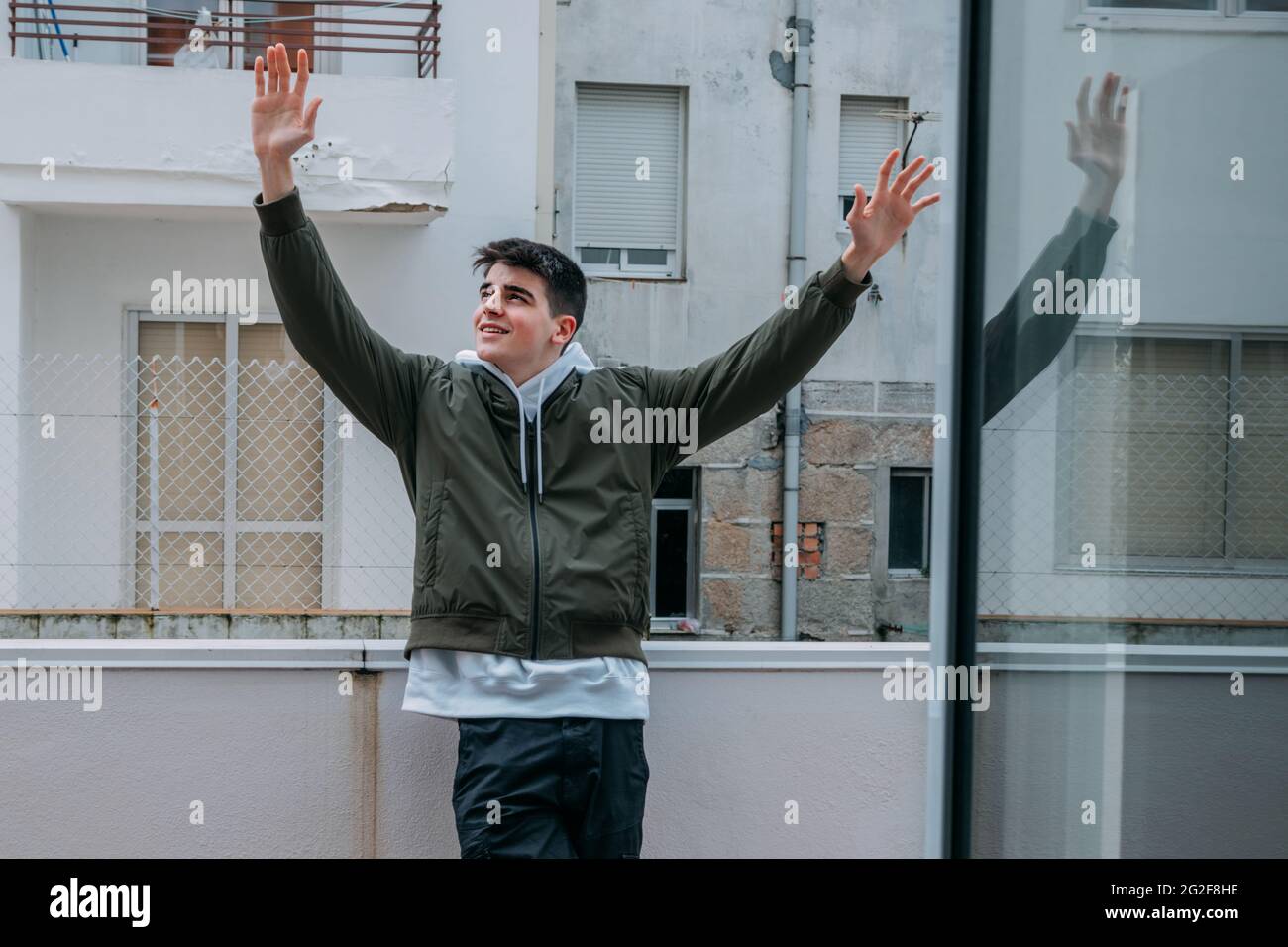 Young man happy celebrating hi-res stock photography and images - Alamy