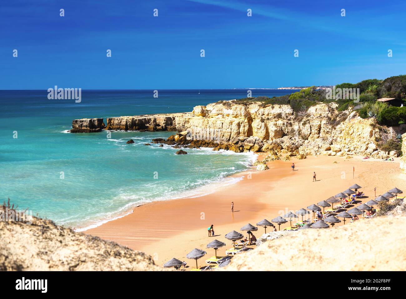 View of Praia do Castelo beach in Algarve, Portugal Stock Photo - Alamy