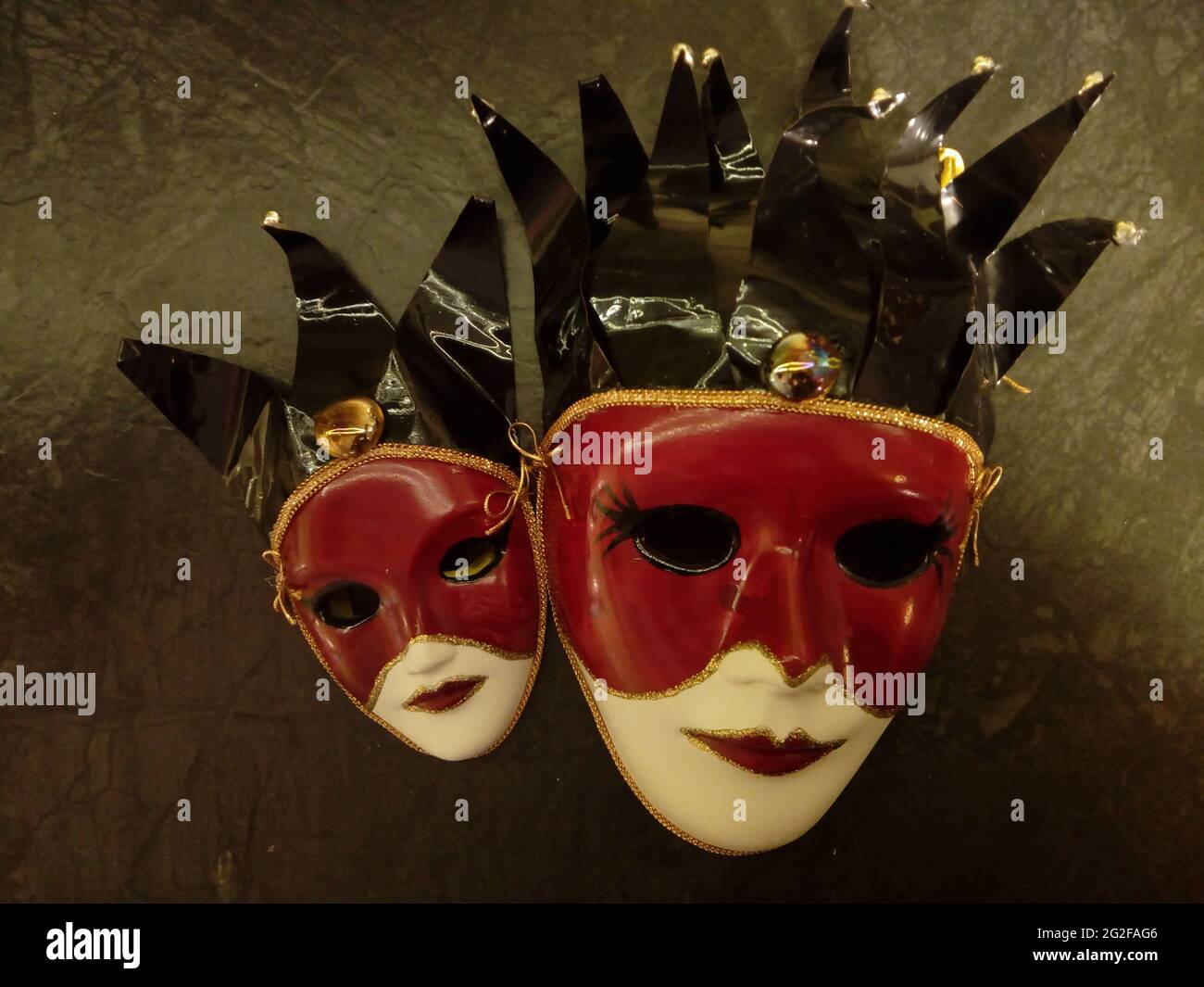 Closeup shot of DIY homemade carnival masks Stock Photo - Alamy