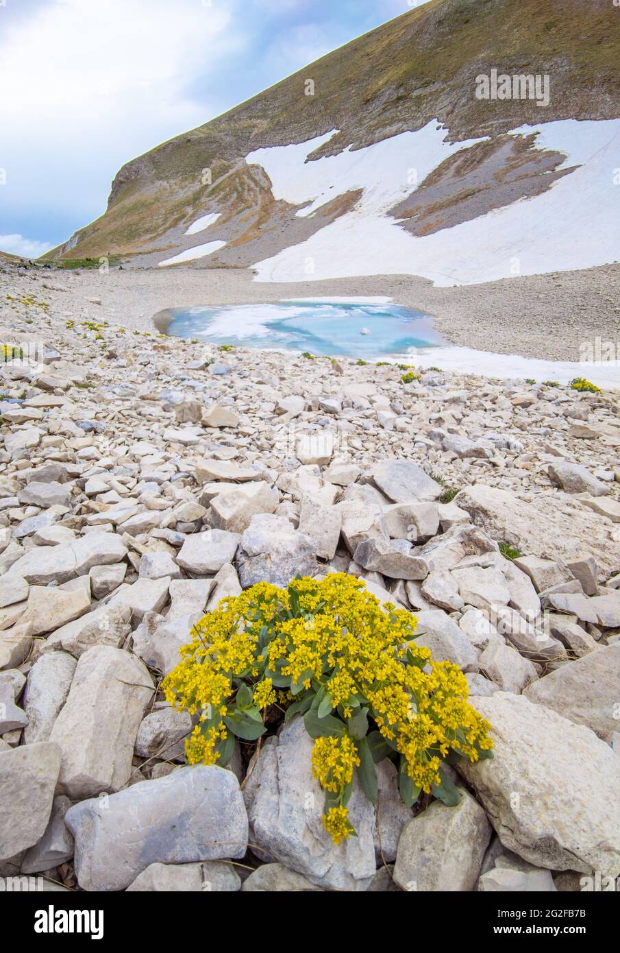 Monte Redentore and Pilato lake (Italy) - The landscape summit of Mount ...