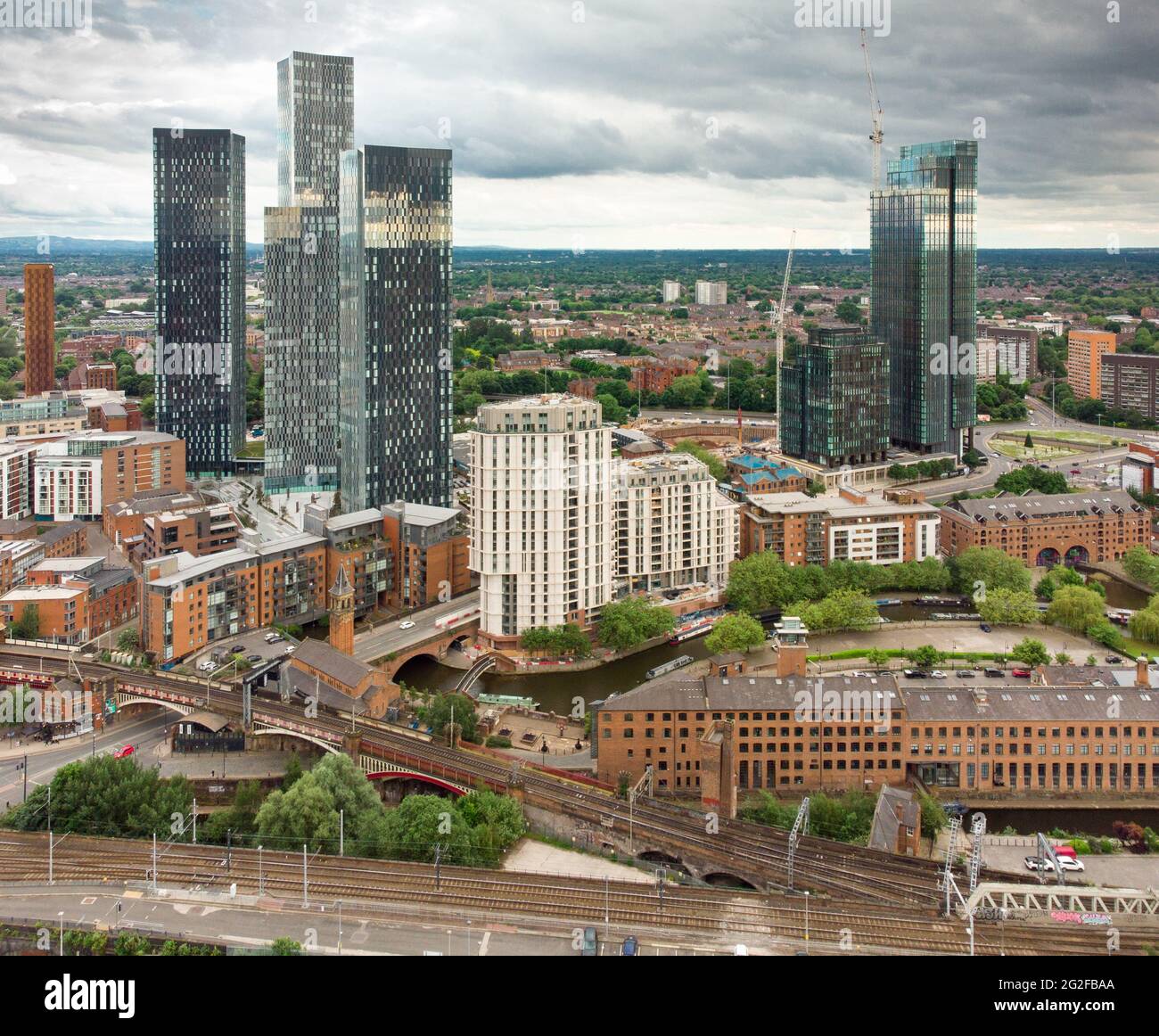 Deansgate and Castlefield, Manchester, England Stock Photo - Alamy