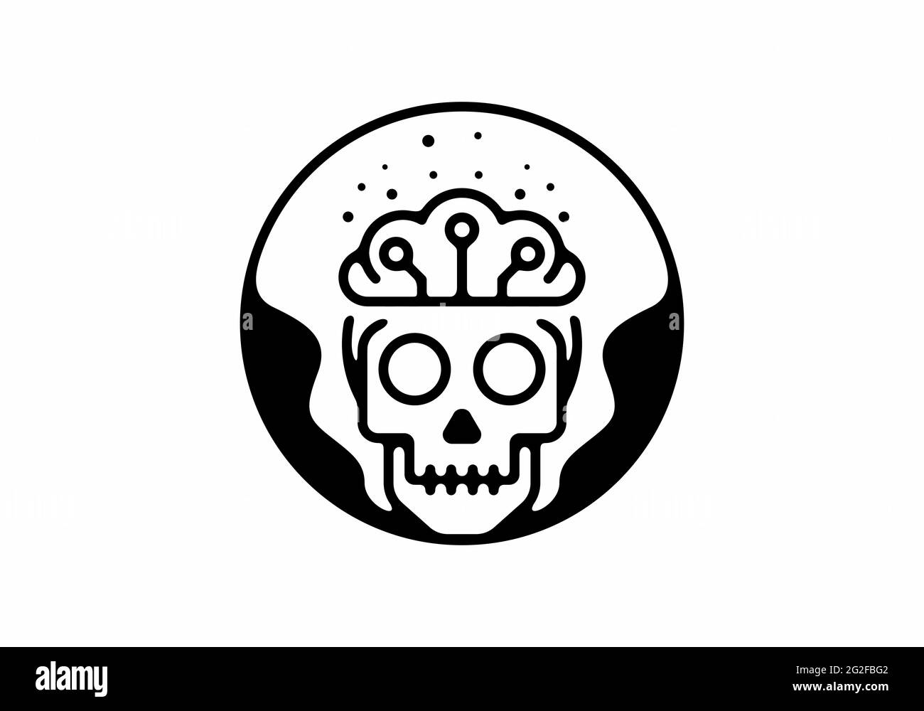 Vintage drawing brain head Stock Vector Images - Alamy