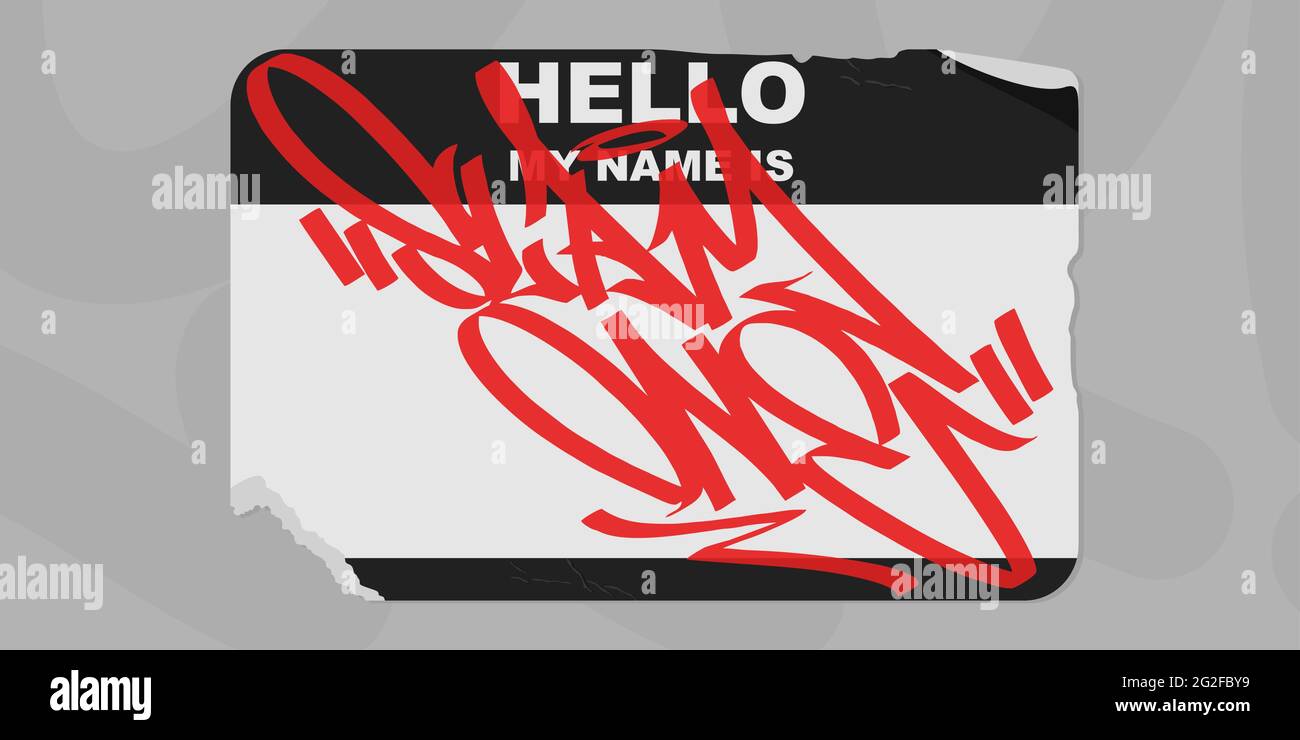 Hello My Name Is Graffiti Sticker