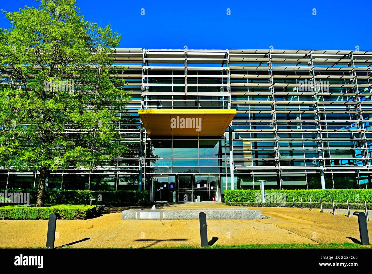 Front view of office block Stock Photo - Alamy