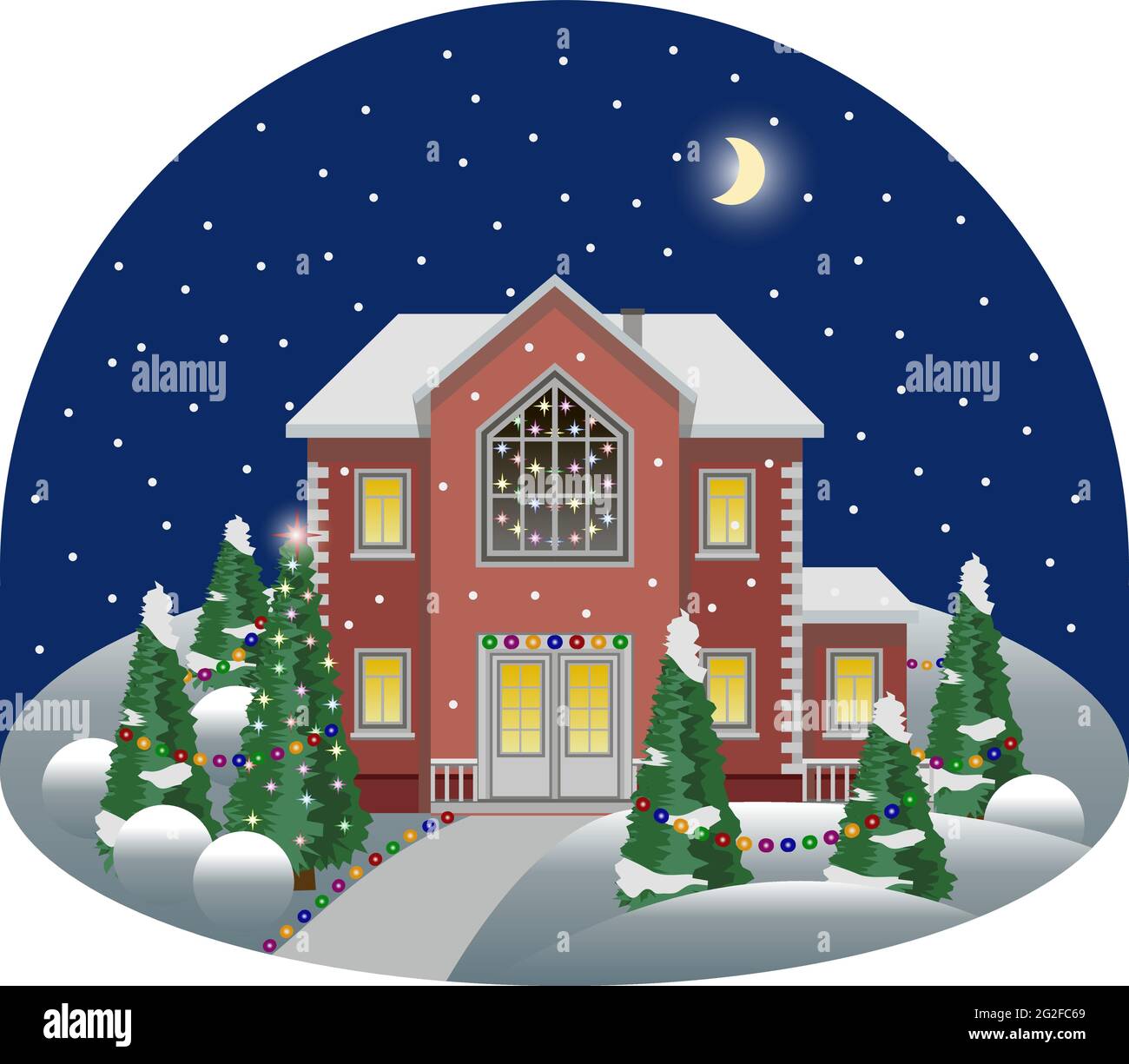 Animated Christmas House