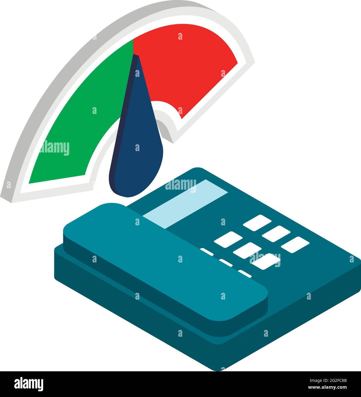 Ringer volume icon. Isometric illustration of ringer volume vector icon ...