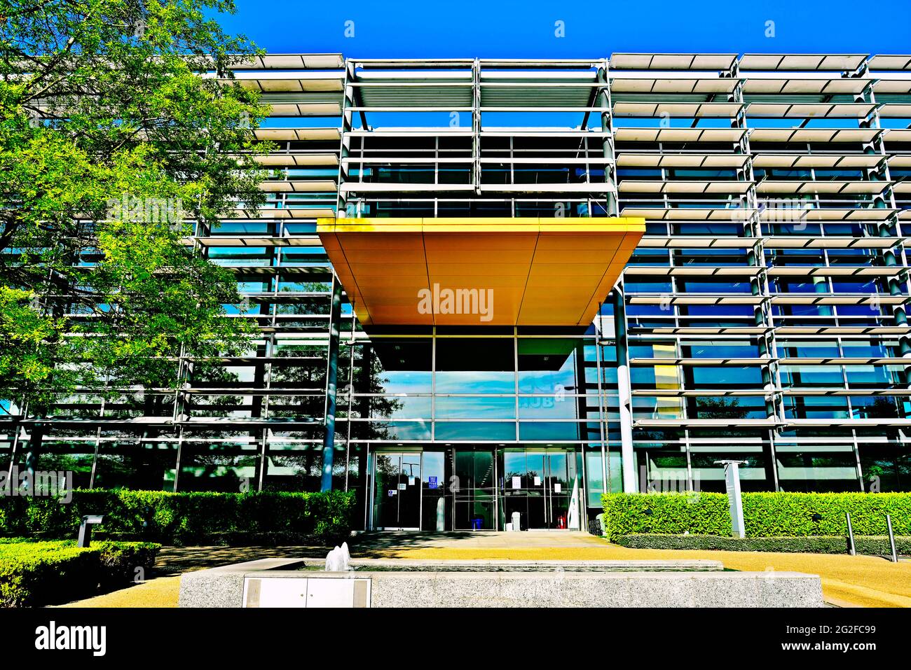 Main entrance of office block Stock Photo - Alamy
