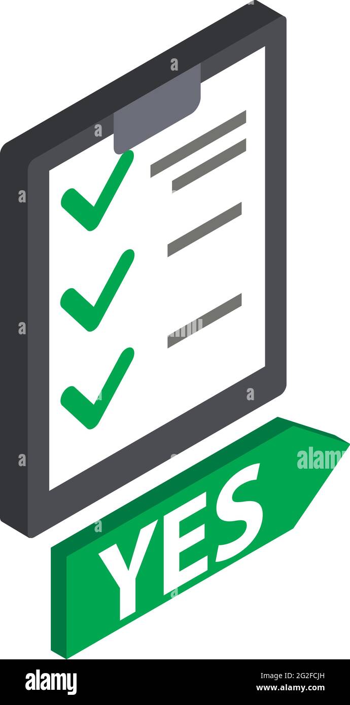 Checking plan icon. Isometric illustration of checking plan vector icon ...