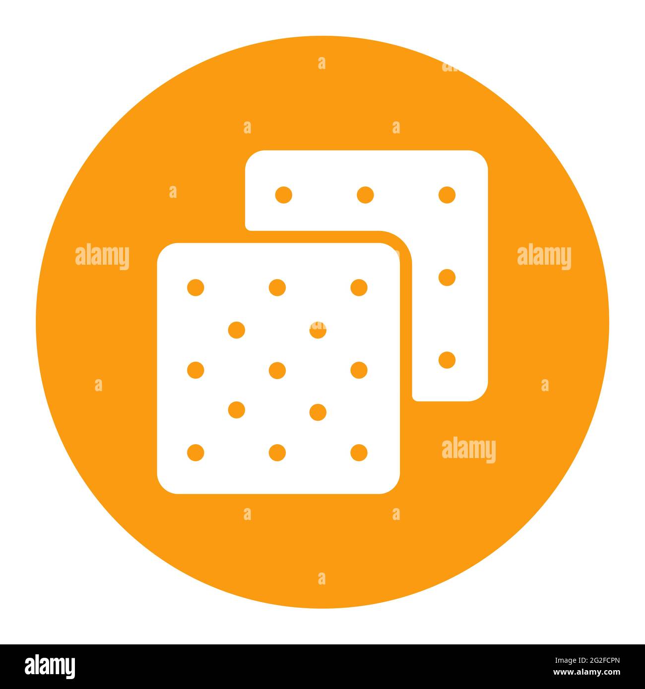 Cookie vector white glyph icon. Fast food sign. Graph symbol for ...