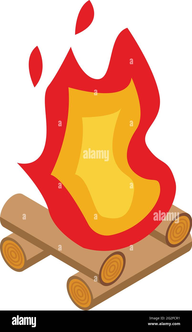 Campfire icon. Isometric of Campfire vector icon for web design ...