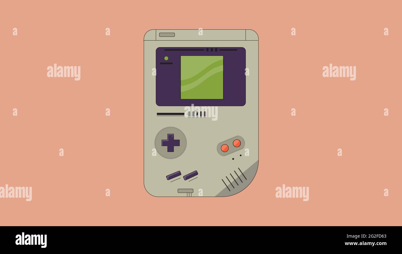 Vintage old gadget game console flat design in vector Stock Vector ...