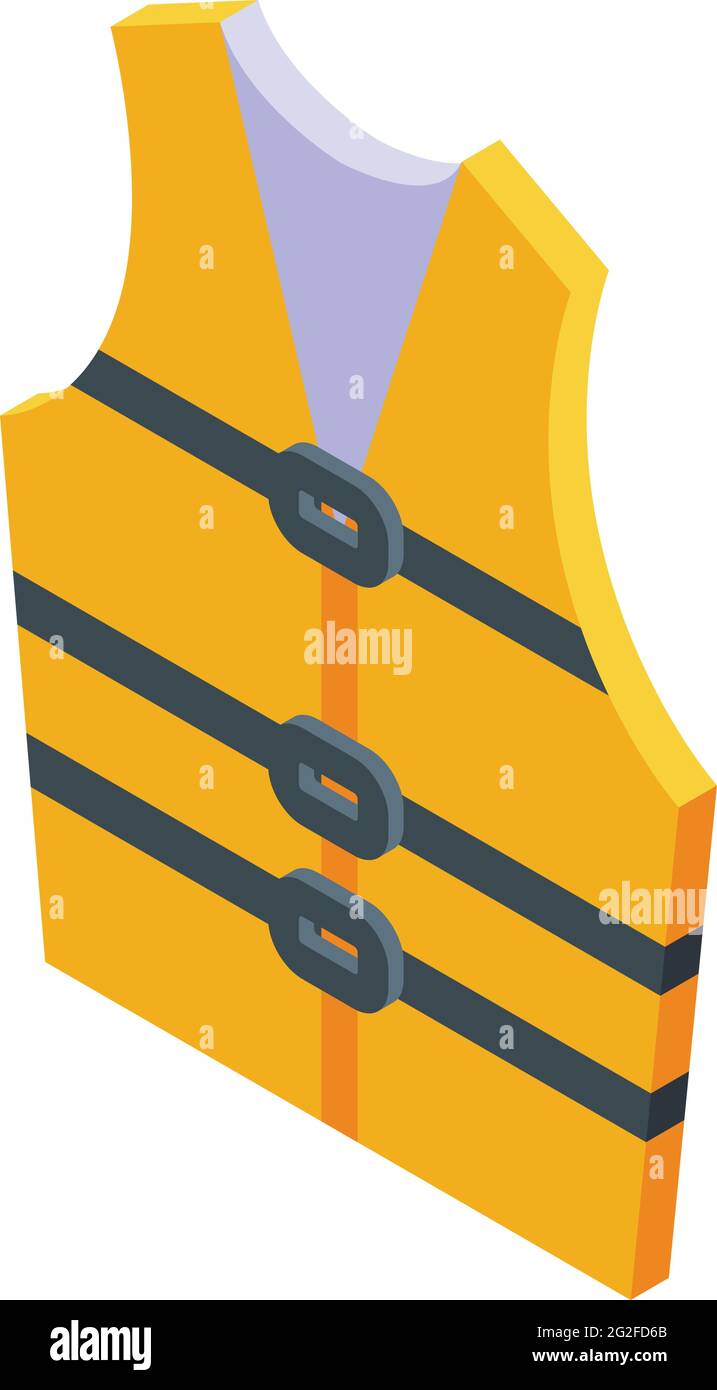 Life jacket icon. Isometric of Life jacket vector icon for web design ...