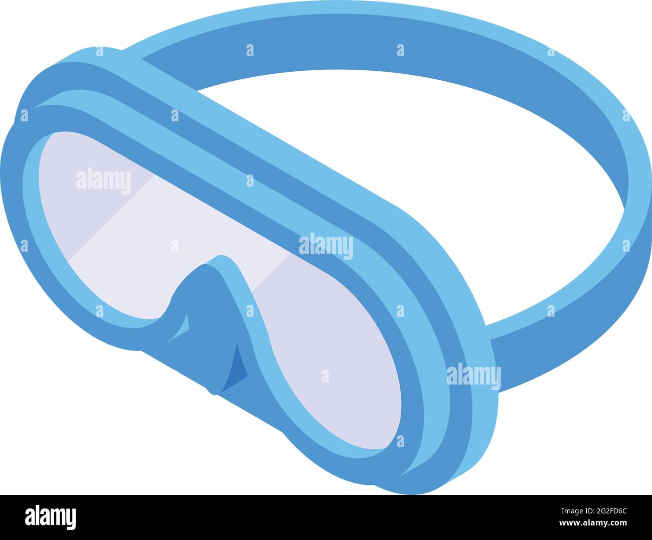 Swimming goggles icon. Isometric of Swimming goggles vector icon for ...