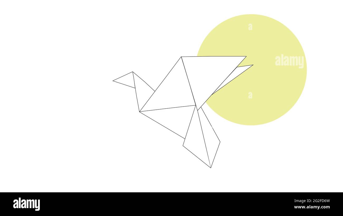 Origami Flying Bird Sign Symbol Icon Logo Vector vector illustration in ...