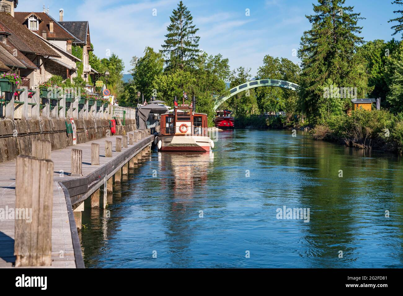 Chanaz is the little Venice of Savoie, France Stock Photo - Alamy