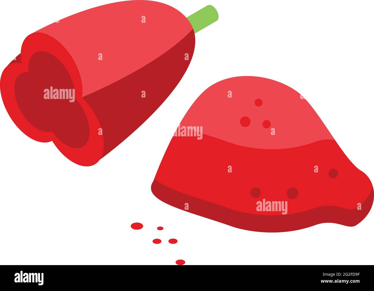 Ground red paprika icon. Isometric of Ground red paprika vector icon ...