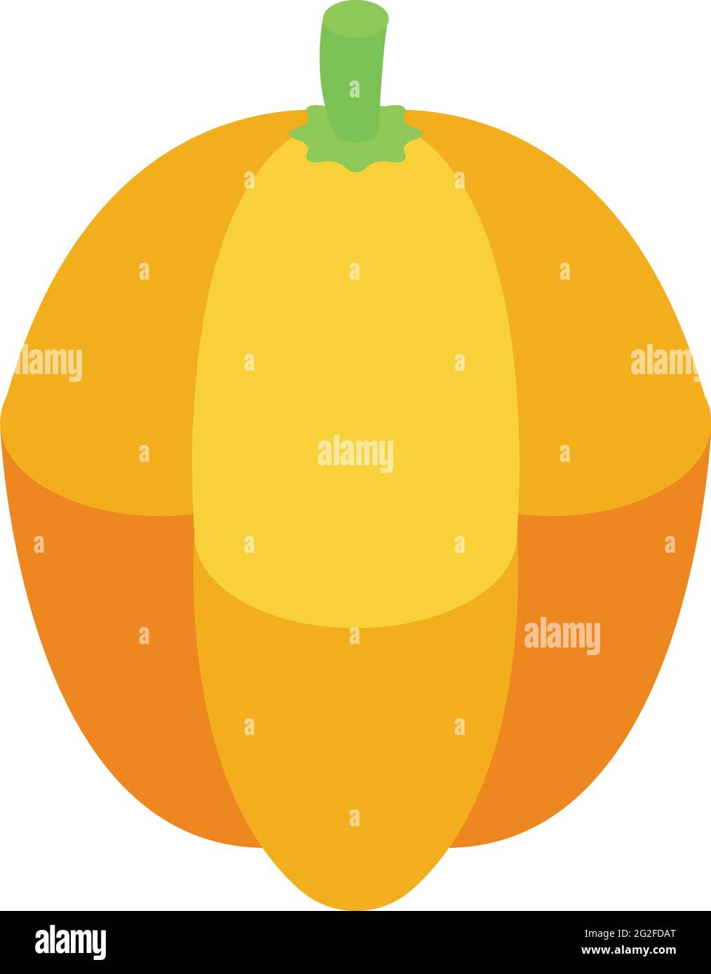 Yellow sweet paprika icon. Isometric of Yellow sweet paprika vector ...
