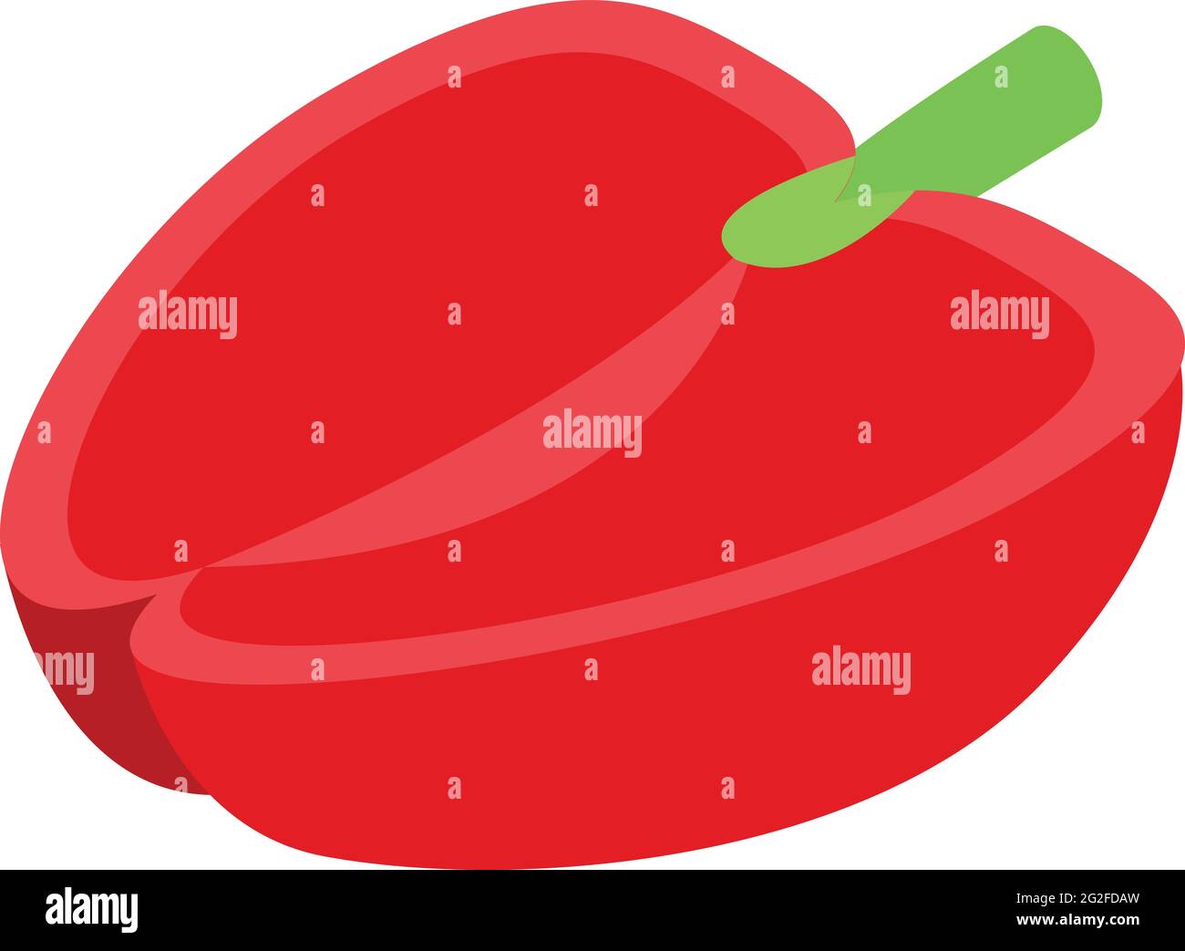 Slice of sweet paprika icon. Isometric of Slice of sweet paprika vector ...