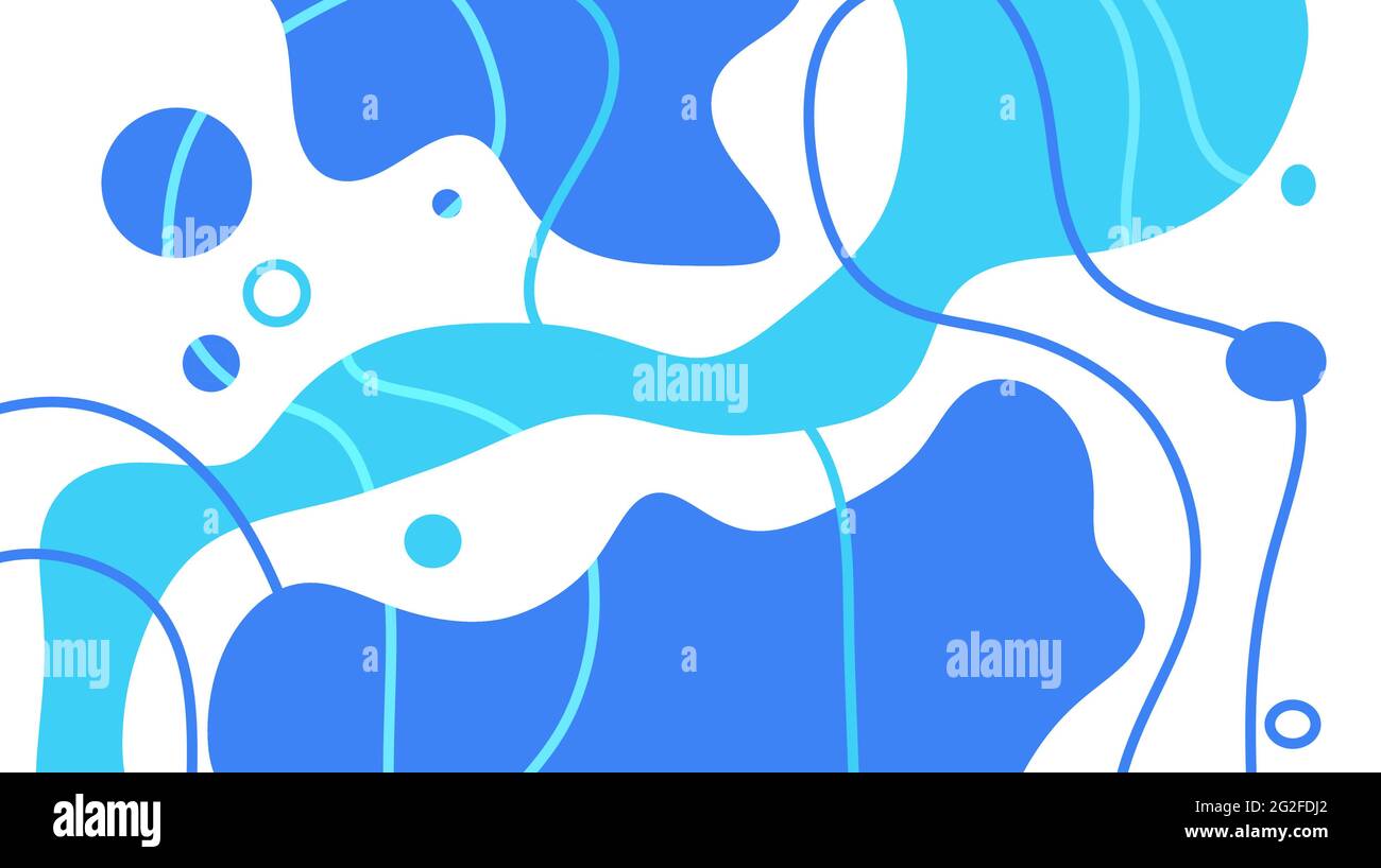 Trendy Abstract Blue Position Of Amorphous Forms And