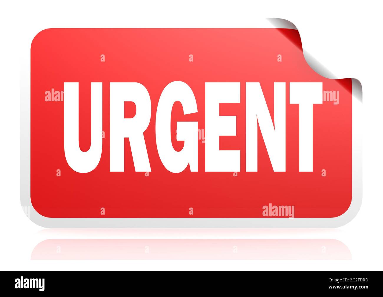 Urgent red square banner, 3D rendering Stock Photo - Alamy