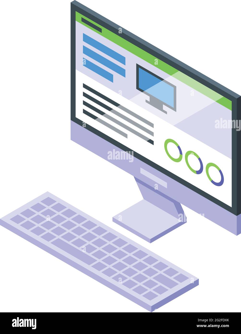 Computer icon. Isometric of Computer vector icon for web design ...