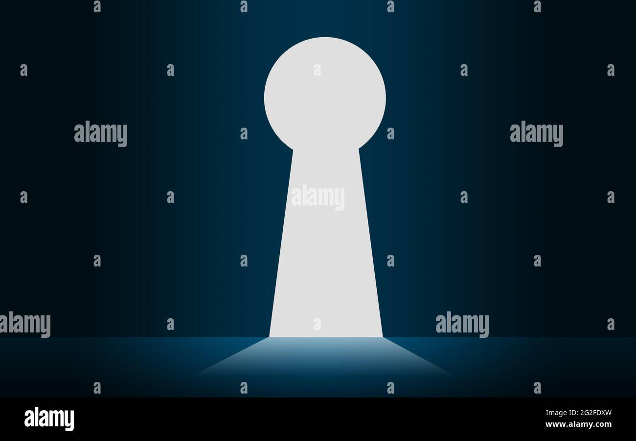 Keyhole in the wall, 3D rendering Stock Photo - Alamy