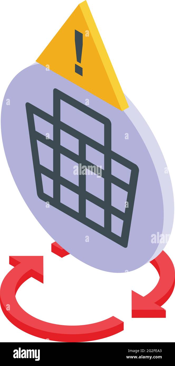 Payment cancellation icon. Isometric of Payment cancellation vector ...