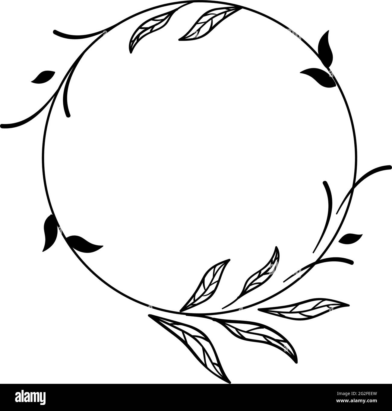 Circle leaf icon design template vector illustration Stock Vector Image ...